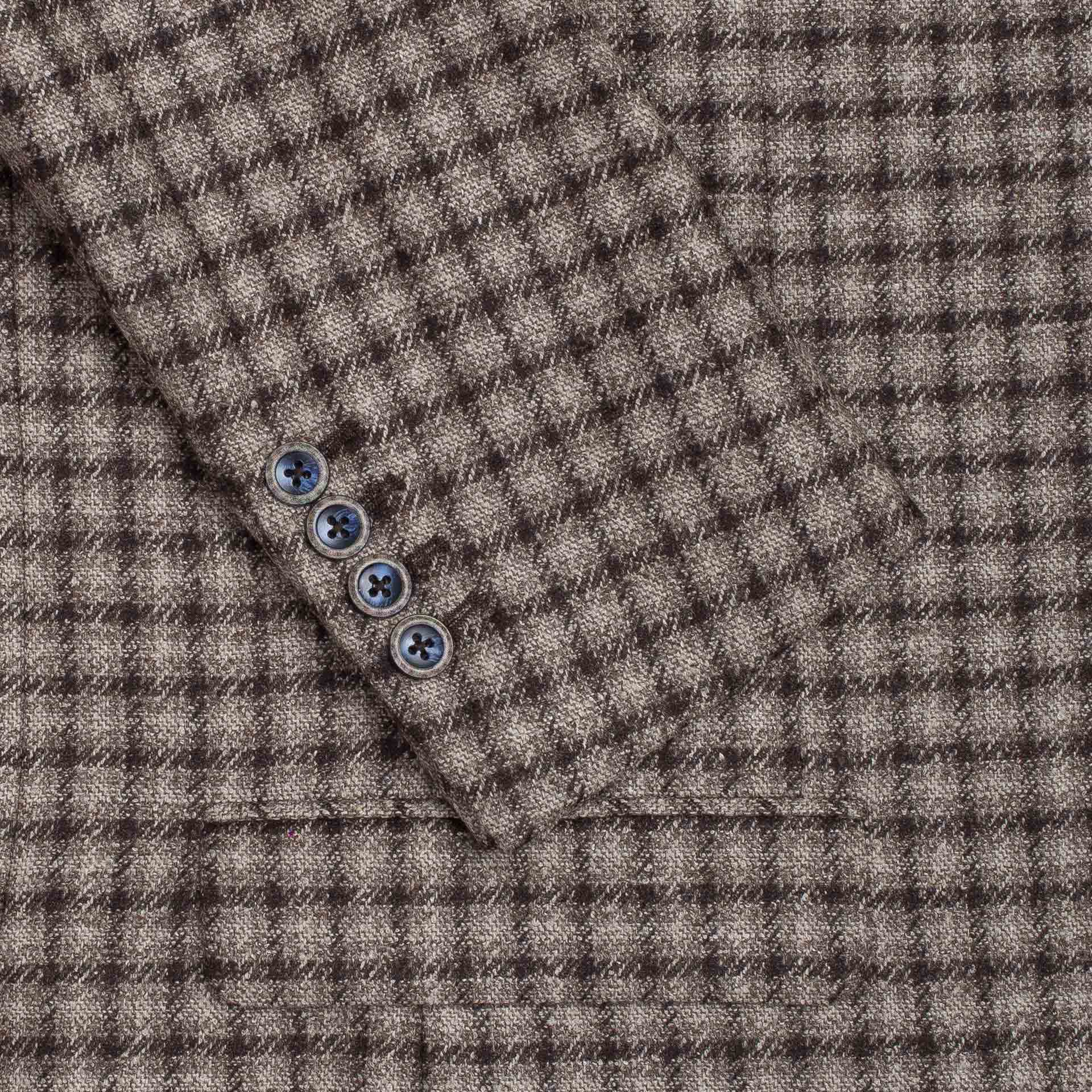 Вінтажний бежвевий піджак в коричневу клітку Купити в Stager Ua